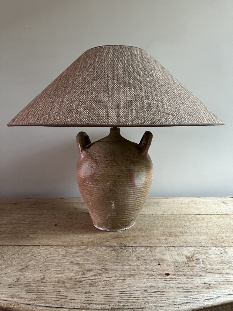 Lampshade in mud: 65cm - Natalie Haegeman Interiors